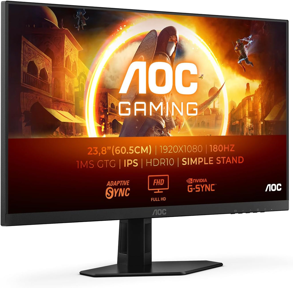 AOC Gaming 24G4XE - 24 Inch FHD Monitor, 180Hz, IPS, 1ms GtG, FreeSync ...
