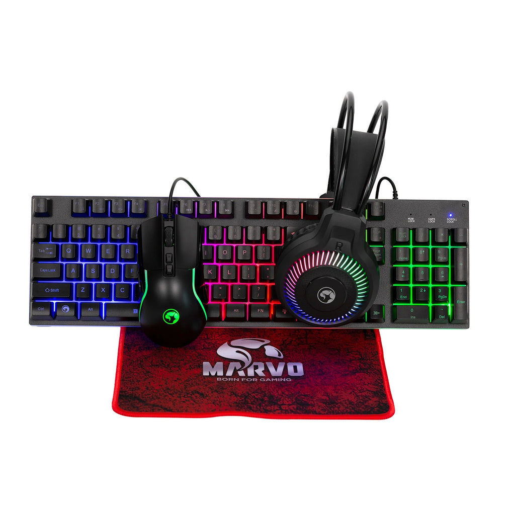 Marvo Scorpion CM416 Loot 40 4 in 1 RGB Gaming UK Layout Keyboard, Mou ...