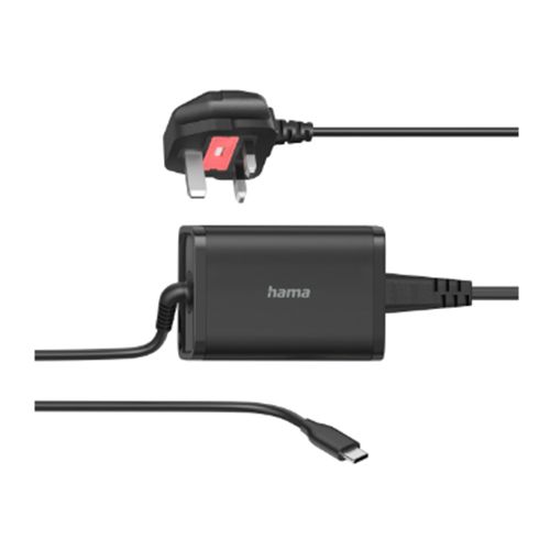 Hama Universal USB-C Notebook PSU, Power Delivery (PD), 5-20V/65W, Aut ...