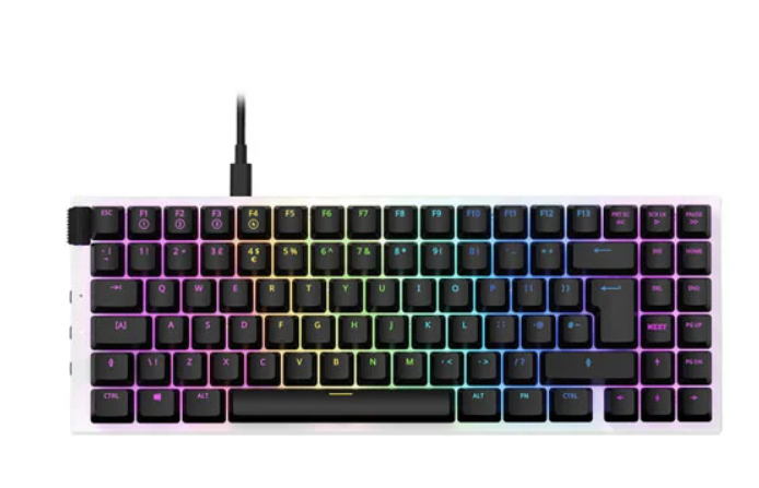 NZXT FUNCTION MINITKL White RGB Gateron Red Linear Modular Mechanical ...