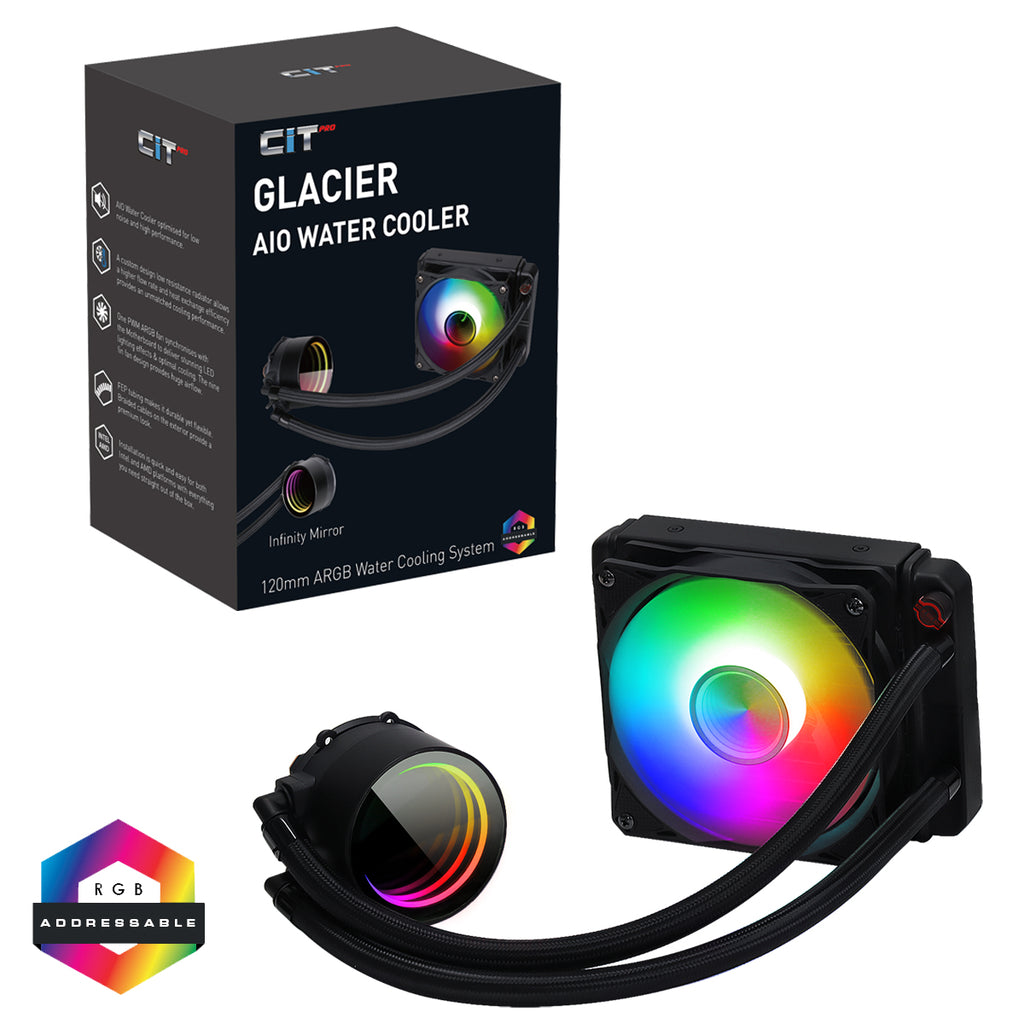 CIT Pro Glacier Watercooler 120mm Black ARGB Infinity – Lightning Computers