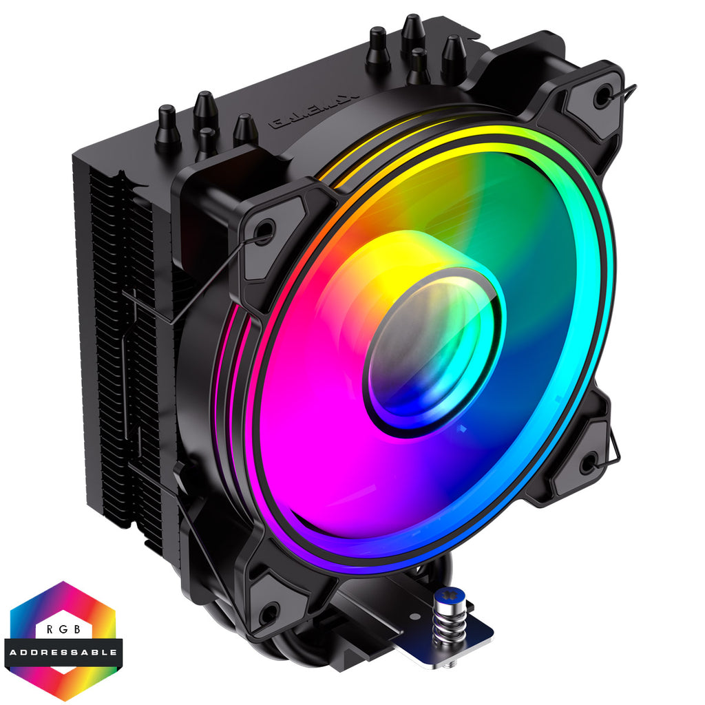 GameMax Ice Blade Black CPU Cooler With 120mm PWM ARGB Infinity Fan 4 ...